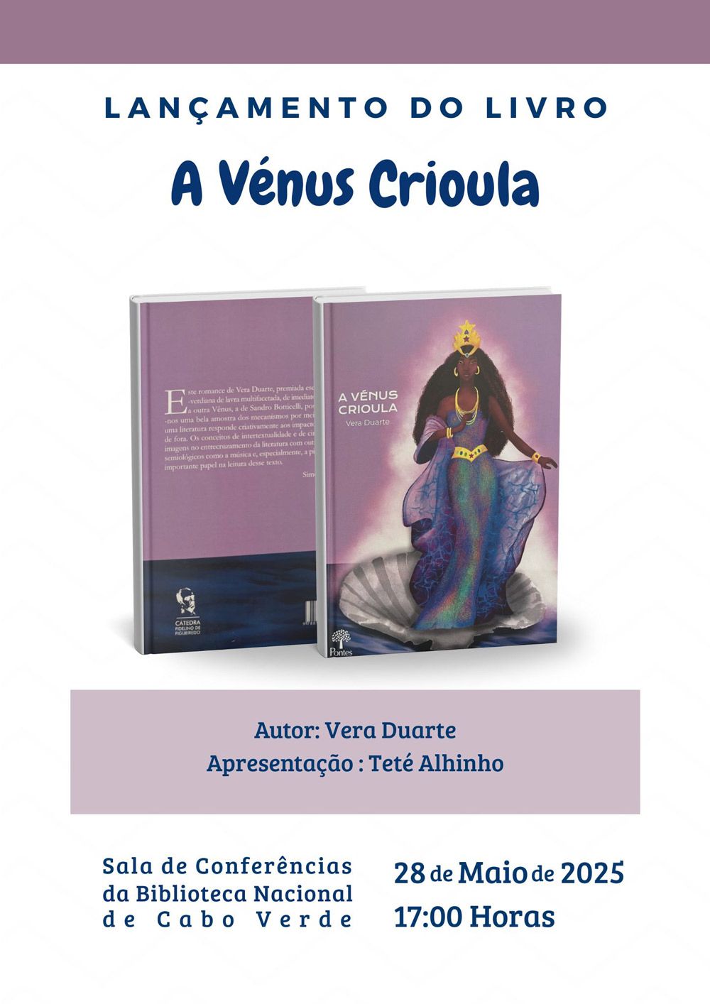 Lançamento do livro "A Vénus Crioula" de Vera Duarte, na Biblioteca ...